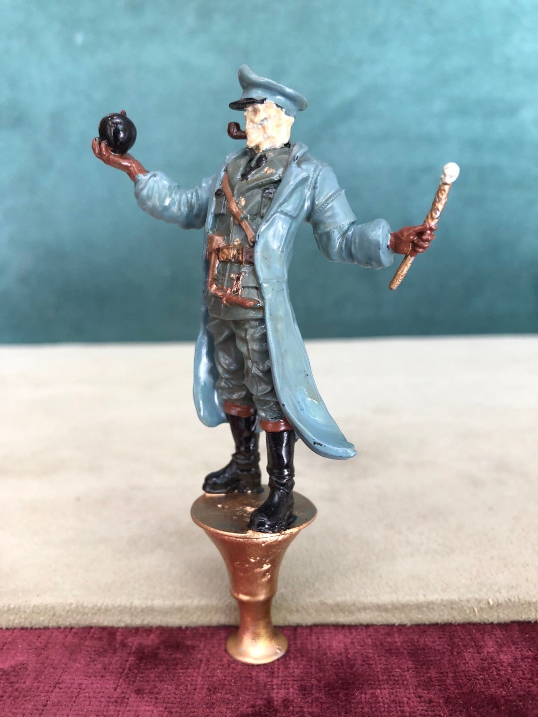 Skeleton German Officer With Bomb Pipe Tamper, Solid Fine Pewter - Etsy