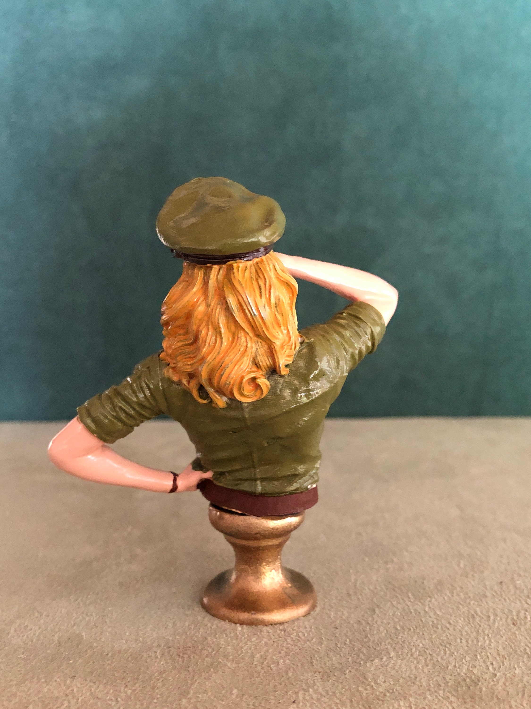 WWII GI Girl, Solid Fine Pewter, Hand Painted Enamel Figure , Heavy - Etsy