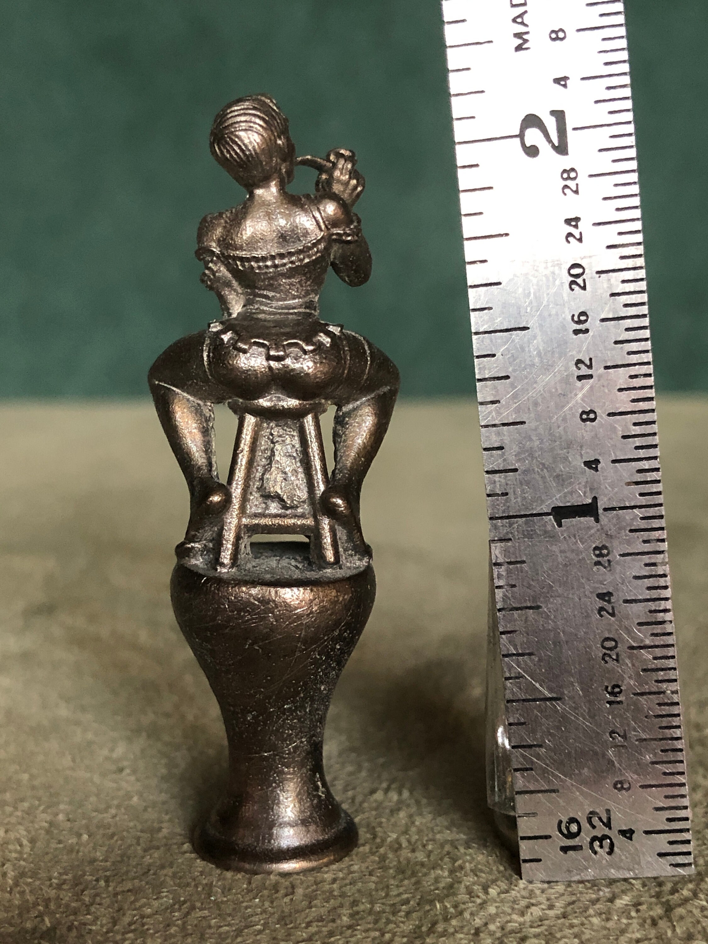 Girl Sitting on Stool Smoking A Pipe Pipe Tamper Solid Fine - Etsy