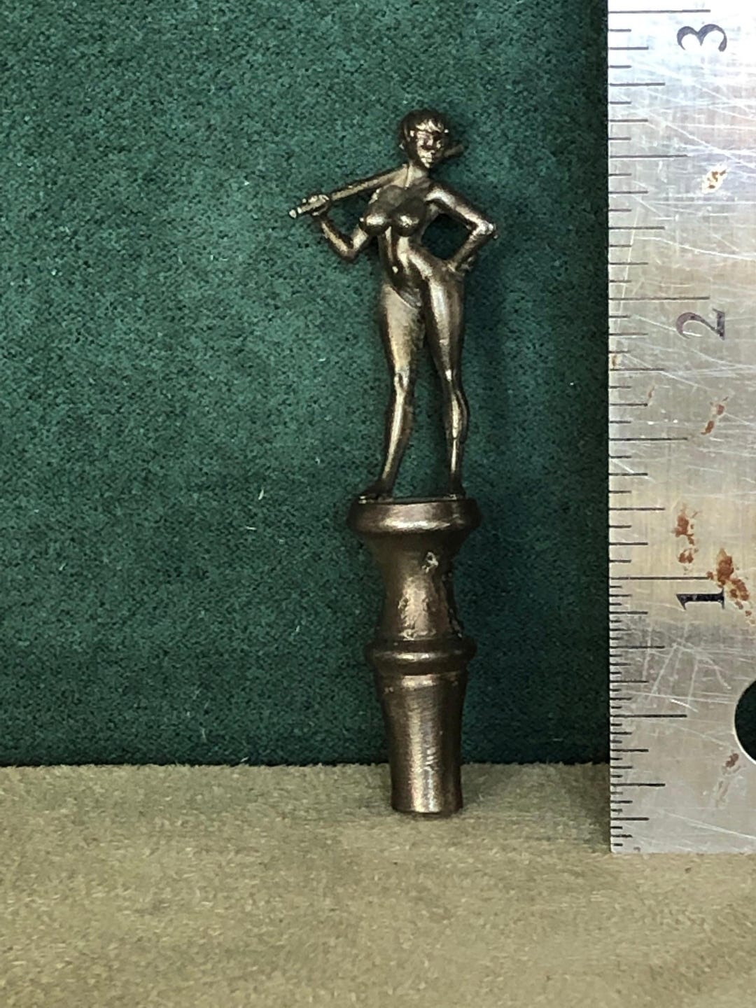 A Stick Ball Girl, Solid Fine Pewter Pipe Tamper - Etsy