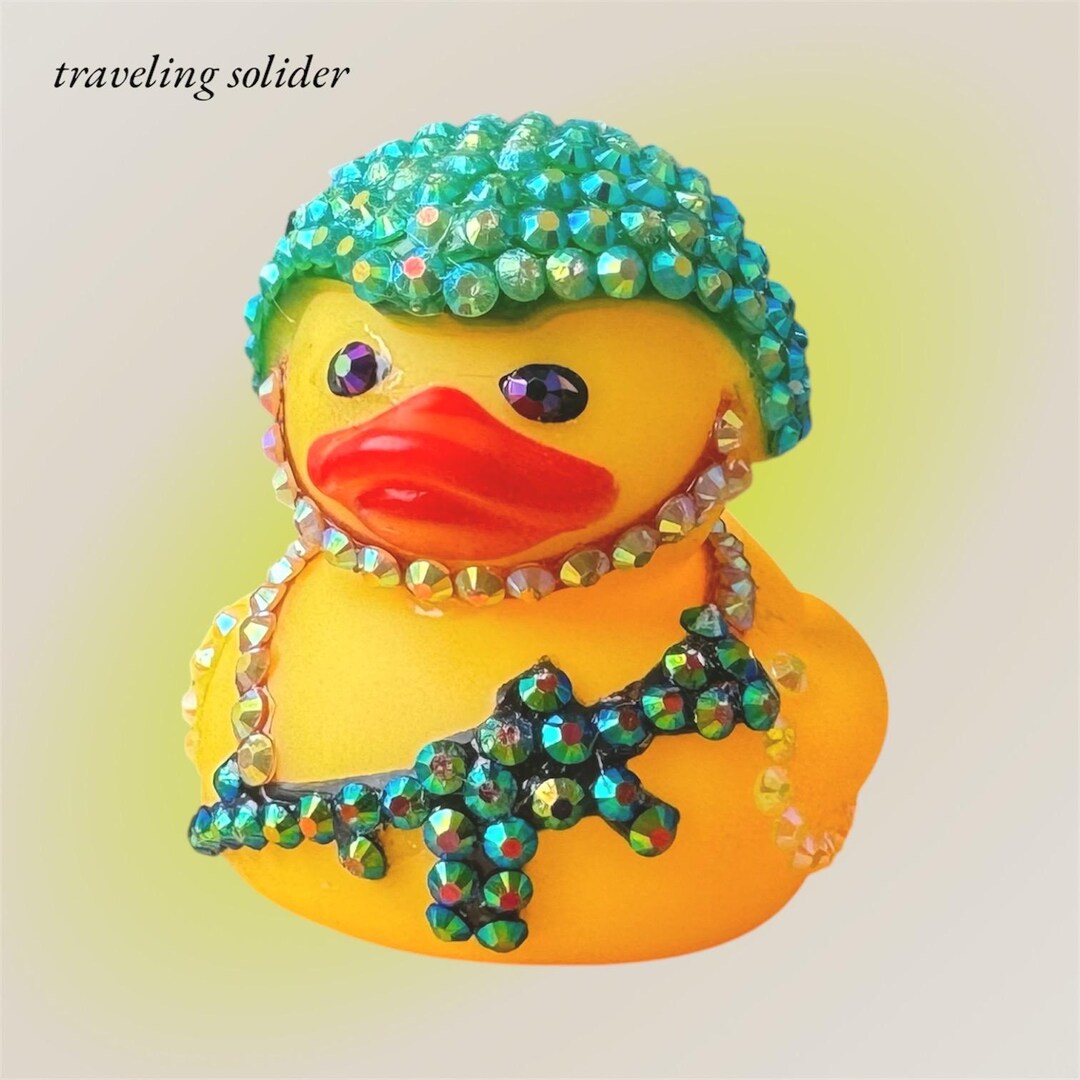 Rhinestone Duck | Army Guy Rubber Duck | Bedazzled Bling Duck - Etsy