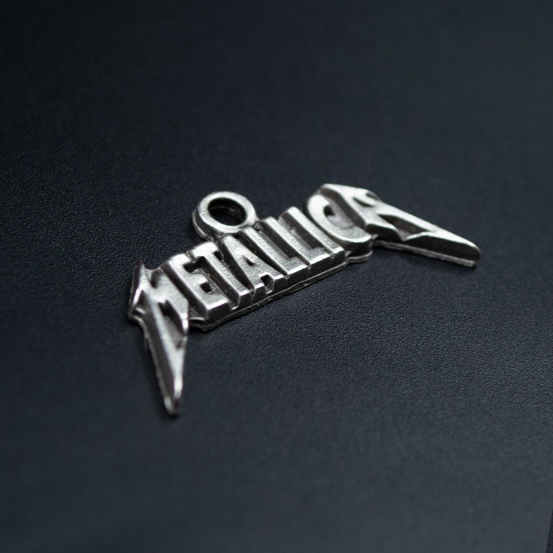 Metallica Logo Text Silver Necklace Man Women Silver Necklace ...