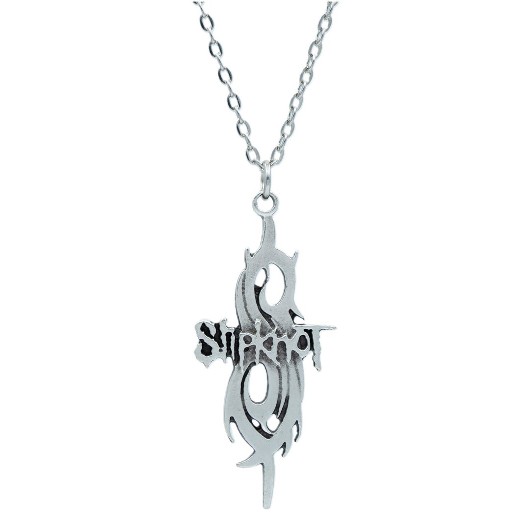 Slipknot Silver Necklace - Man Women Silver Necklace - Personalizable ...