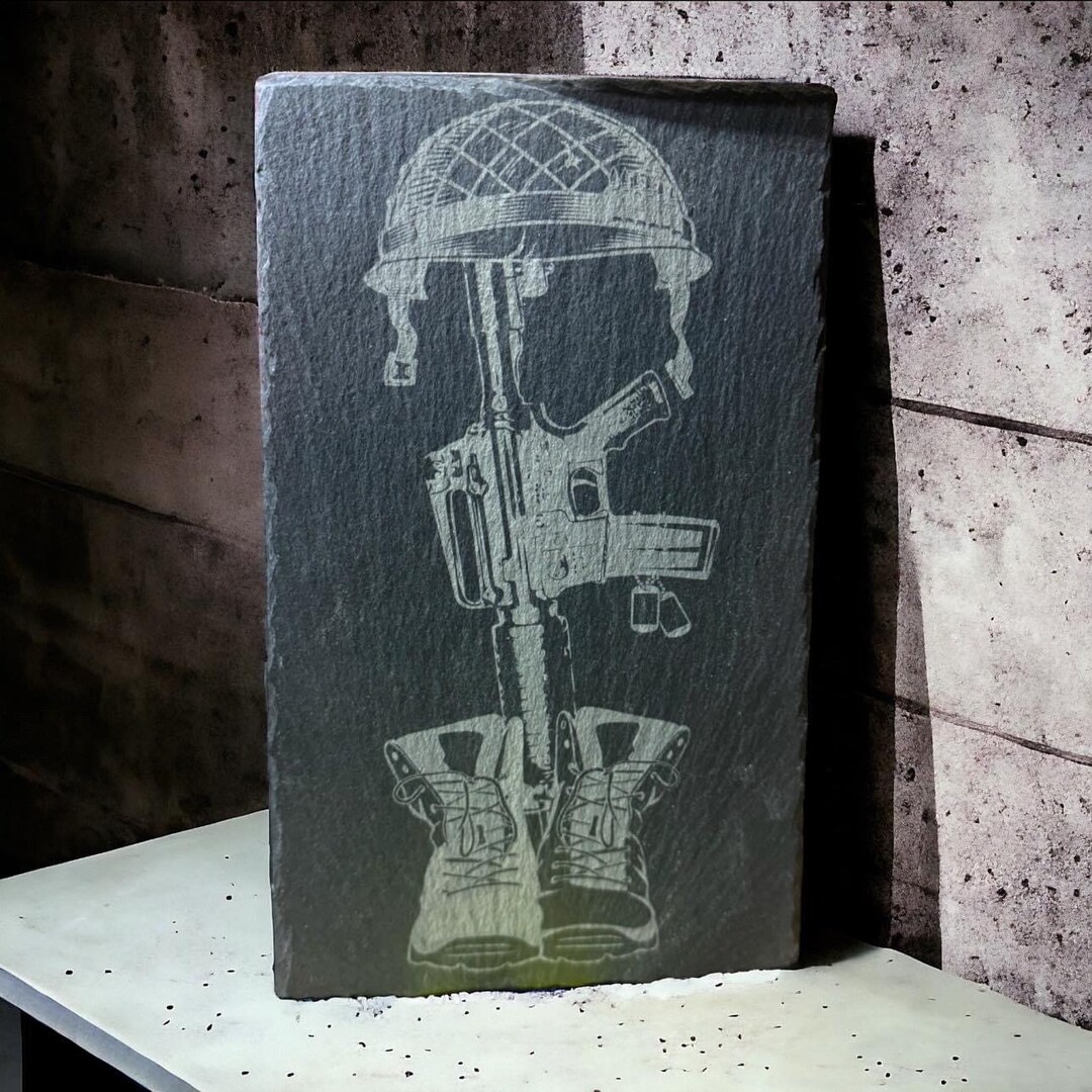 Fallen Soldier Slate Plaque, Home Decor, Memorial - Etsy