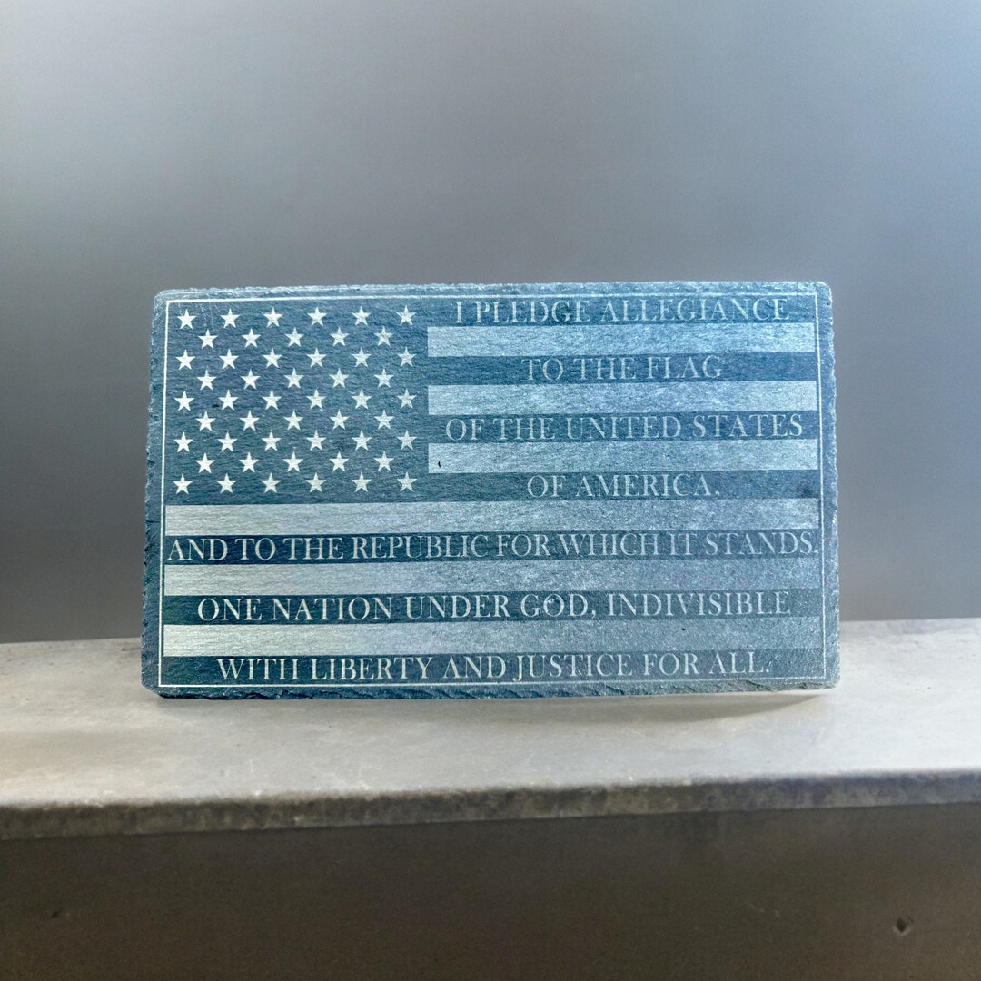 Pledge of Allegiance Flag, Slate Plaque, Home Decor - Etsy