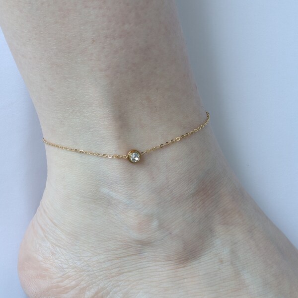 Stone Anklet - Etsy