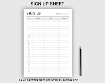 Golf Sign up Sheet - Etsy