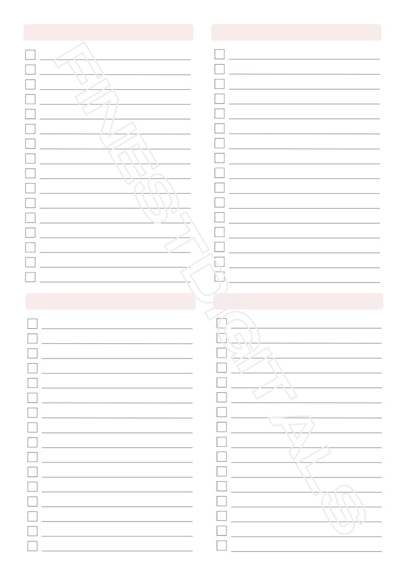 Leere Checklisten Vorlage To do liste druckbare digitale | Etsy Österreich