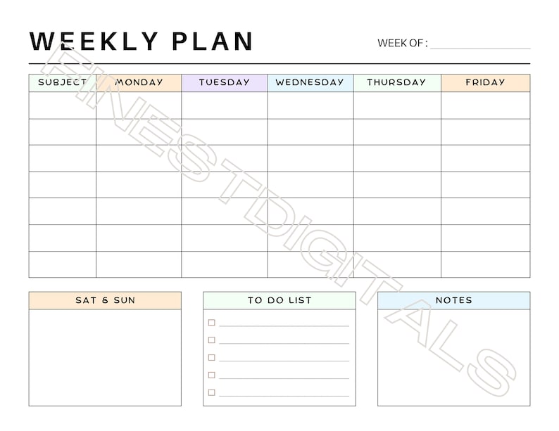 Editable Homeschool Schedule, Homeschool Planner Printable Digital ...
