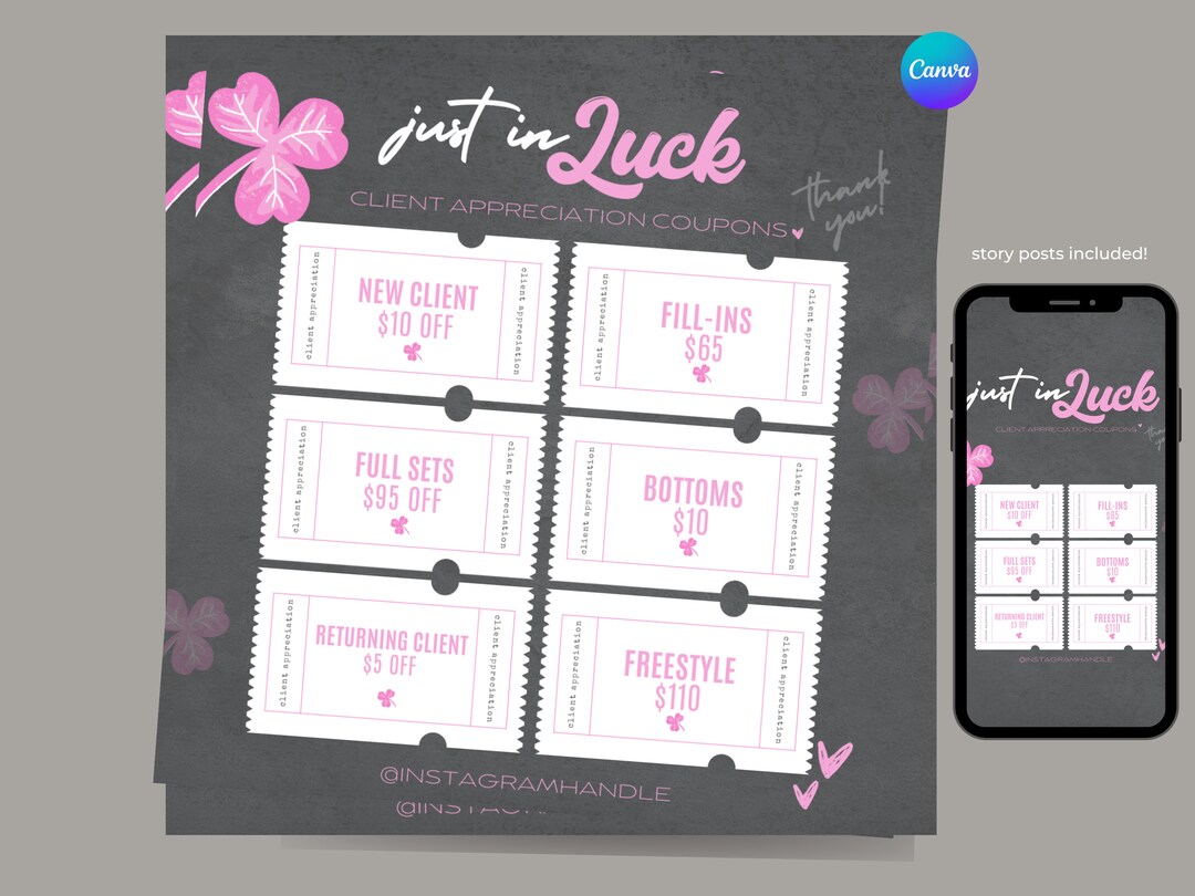 Editable Client Appreciation Coupon Flyer: St. Patrick's Theme (digital ...