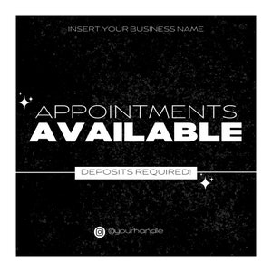 Appointments Available Template, Canva Template for Service Providers, Flyer Template - Etsy