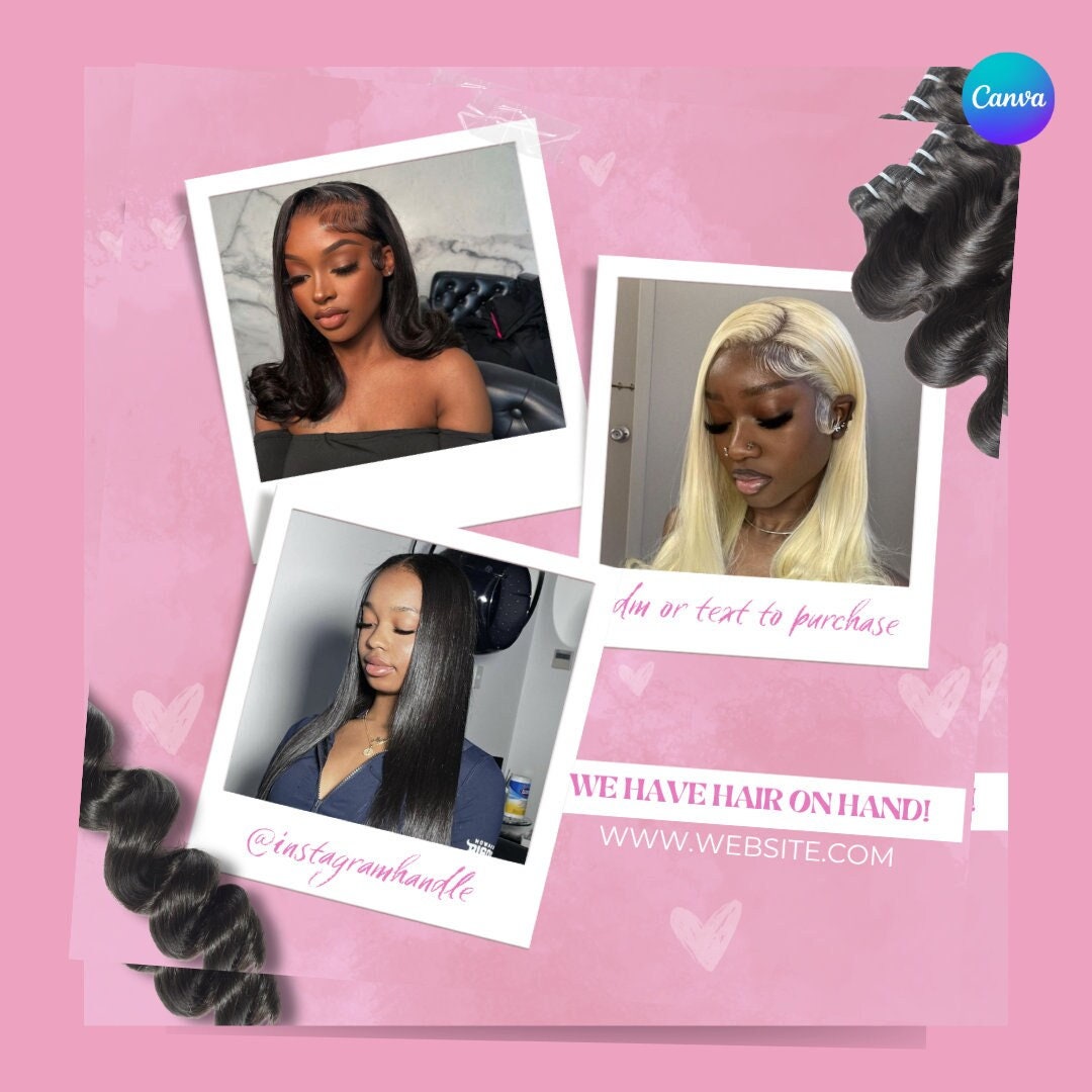 Editable Hair Content Flyer, Hair Collage Post, Instagram Post, Flyers ...