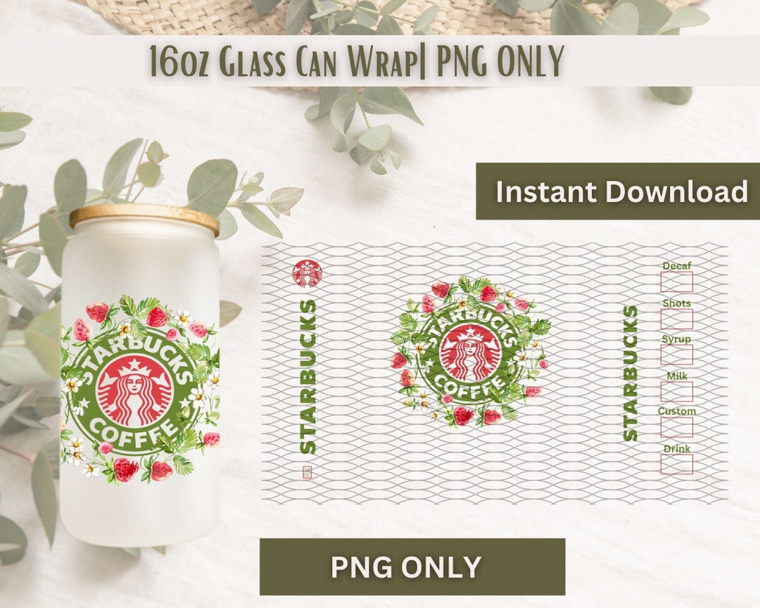 16oz Glass Can Wrap | Glass Can SVG | Png | Sublimation Designs | Glass ...