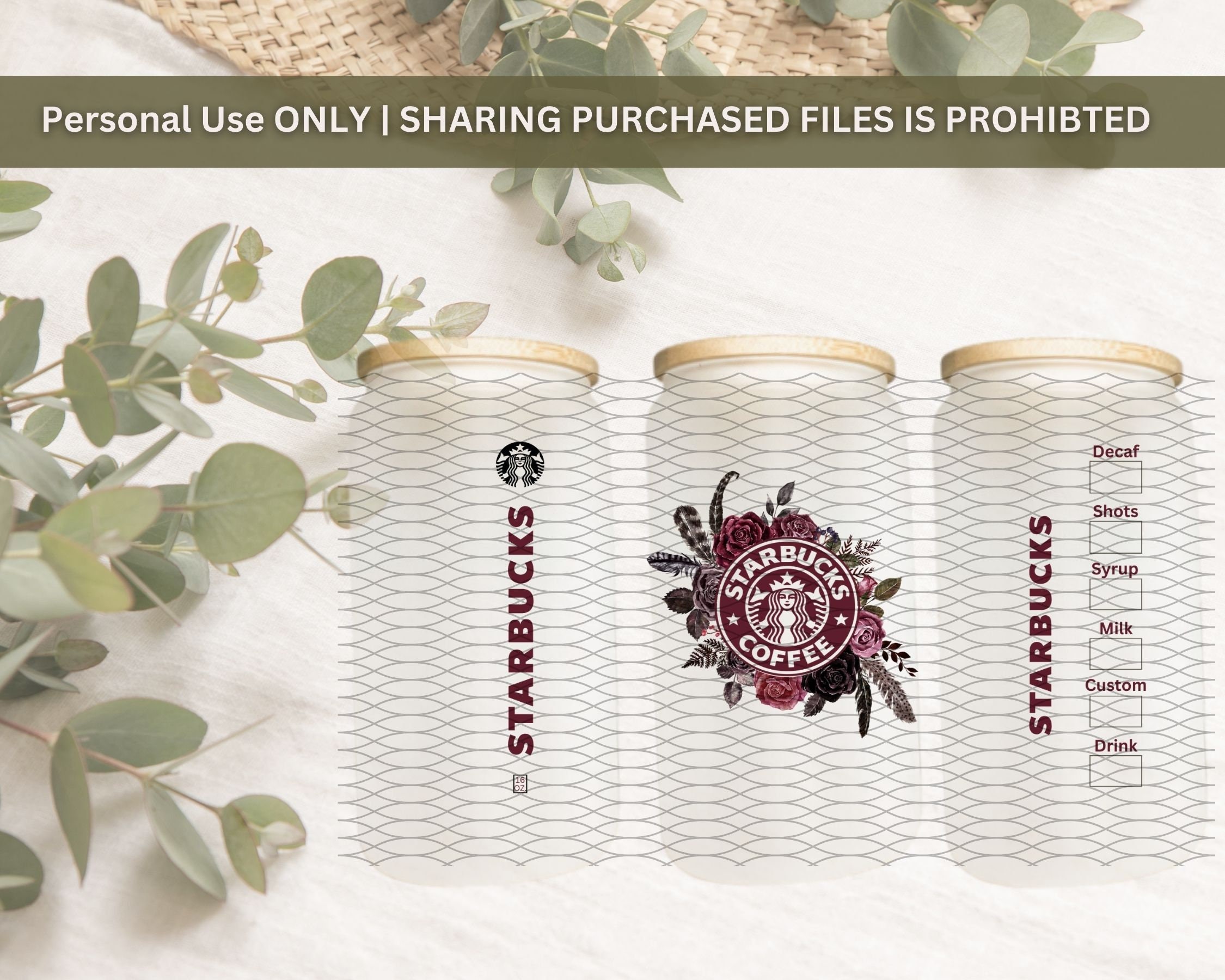 16oz Glass Can Wrap | Glass Can SVG | Png | Sublimation Designs | Glass ...