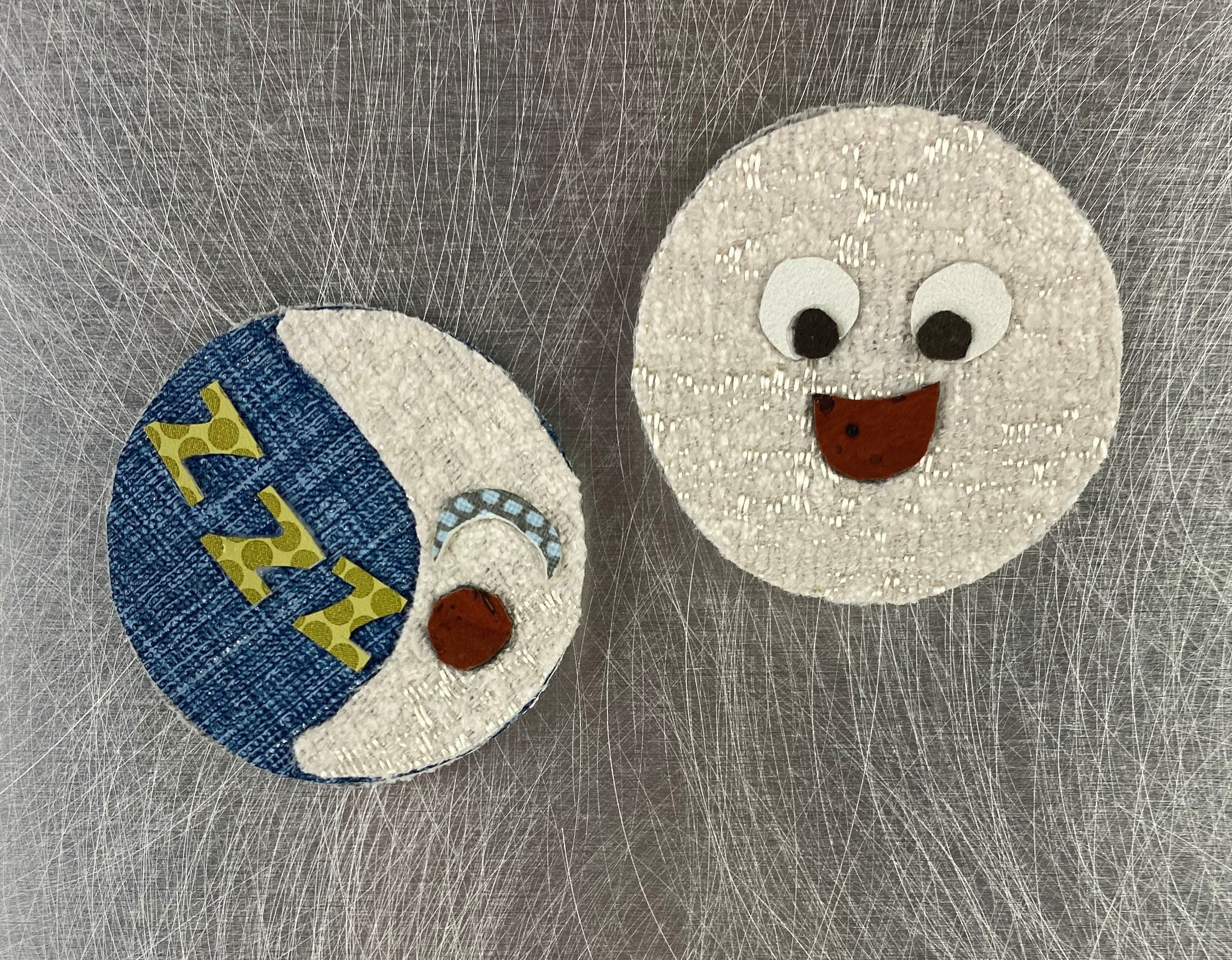 Phases of the Moon - Magnets - Set of Two - Etsy