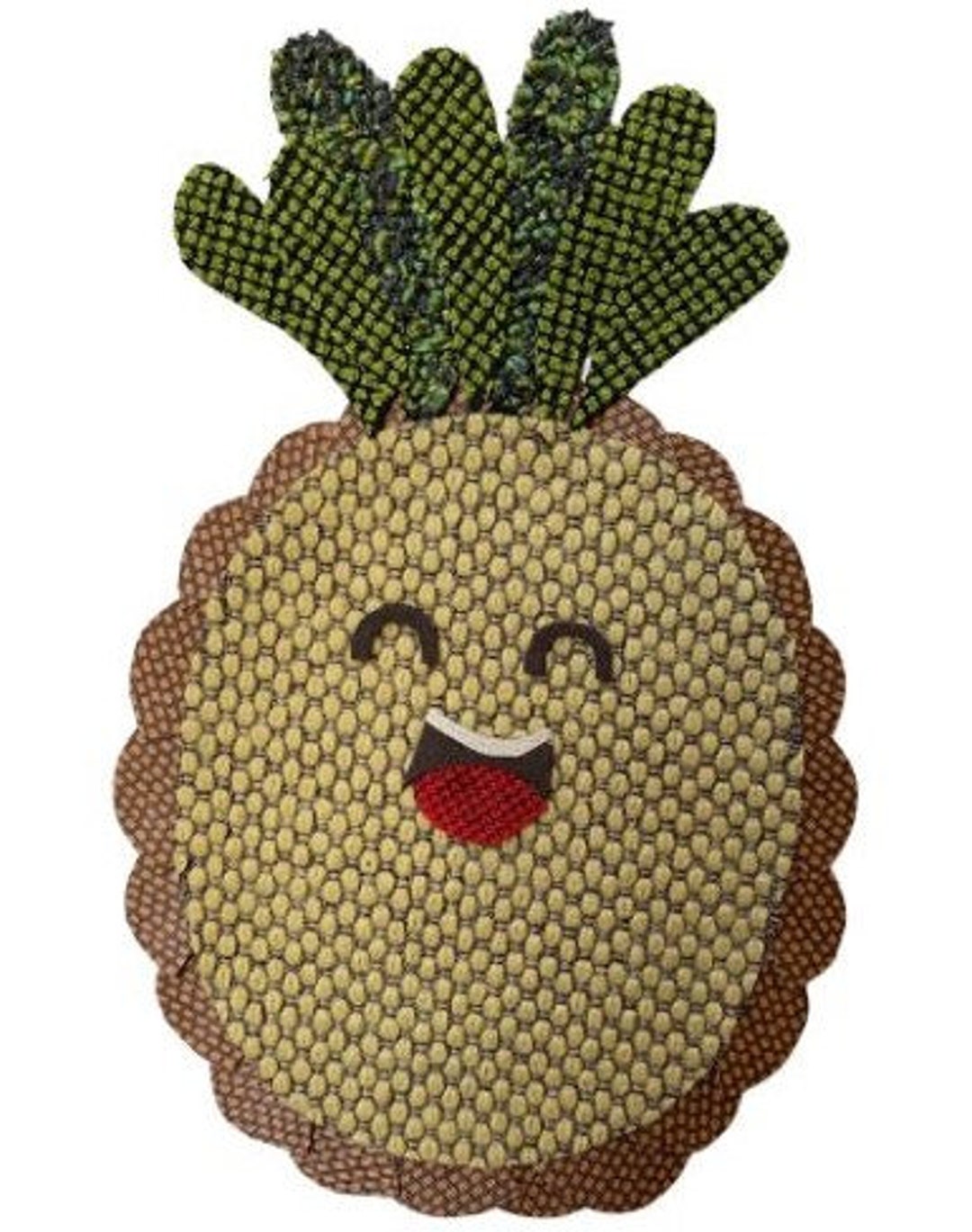 Pineapple Friends Fabric Collages - Laughing or Smiling - Etsy