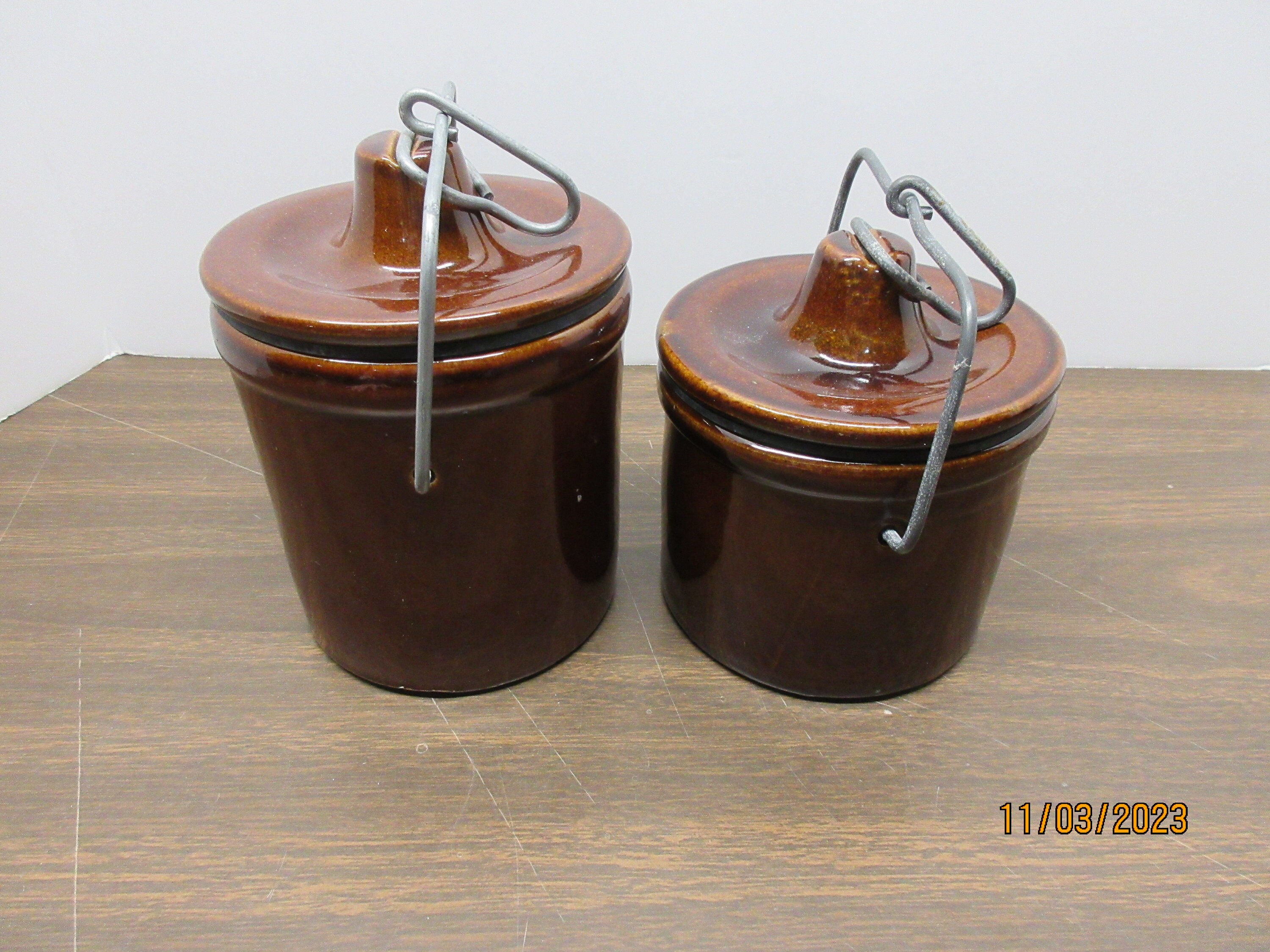 Two Vintage Locking Canisters - Etsy