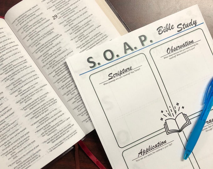 SOAP Bible Study Method Printable Templates - Etsy