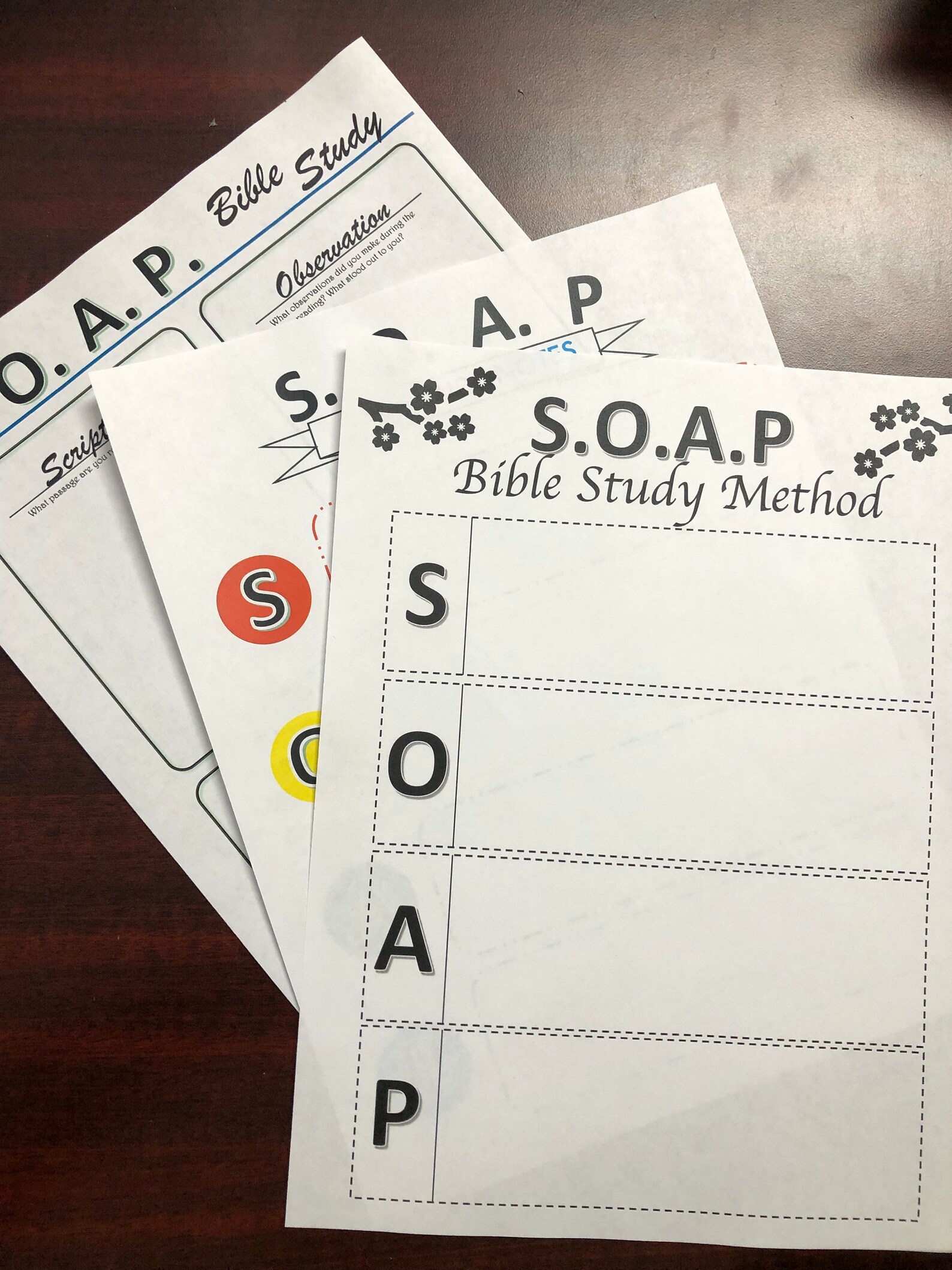 SOAP Bible Study Method Printable Templates - Etsy