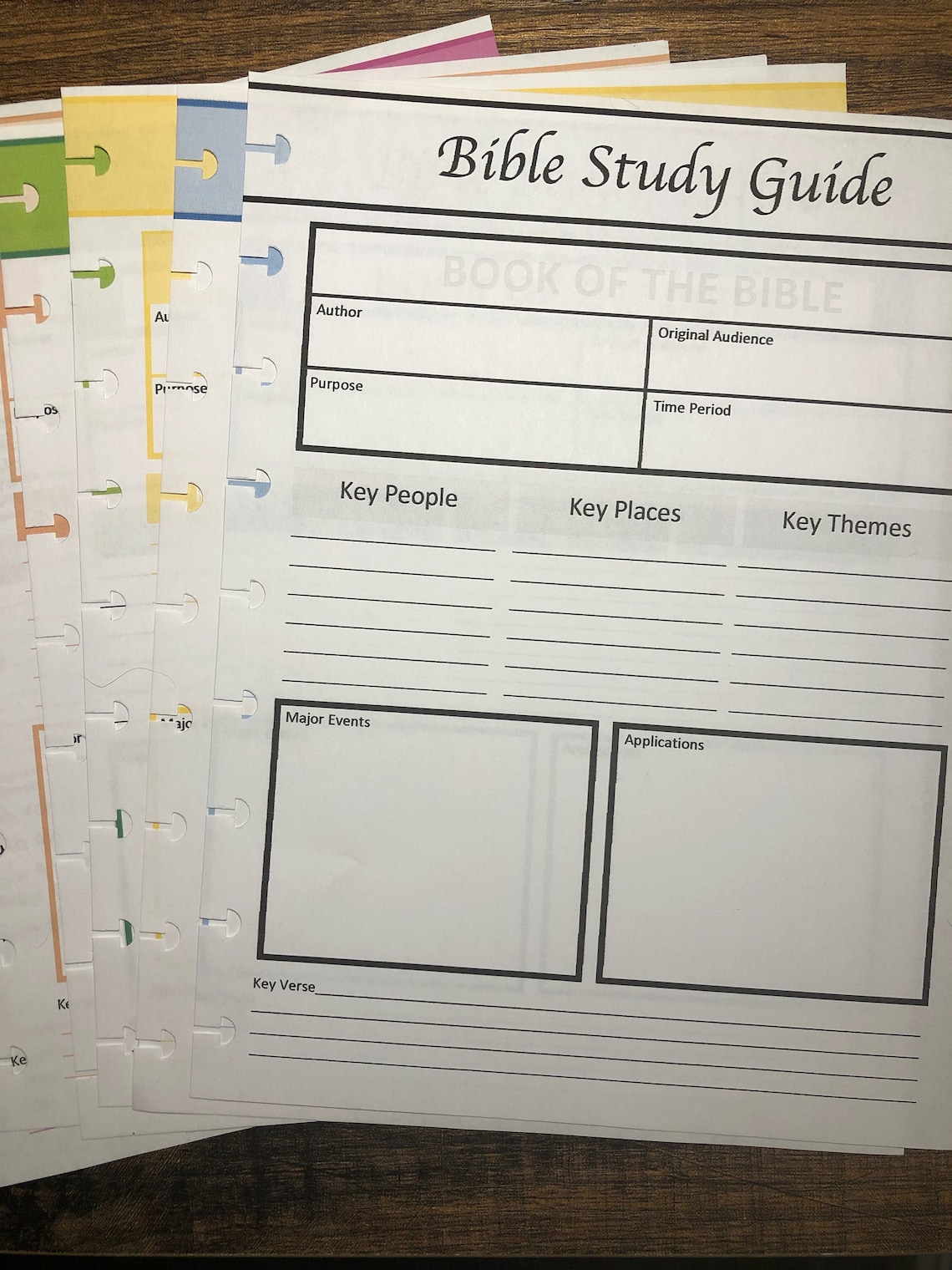 Bible Book Study Planner Inserts - Etsy