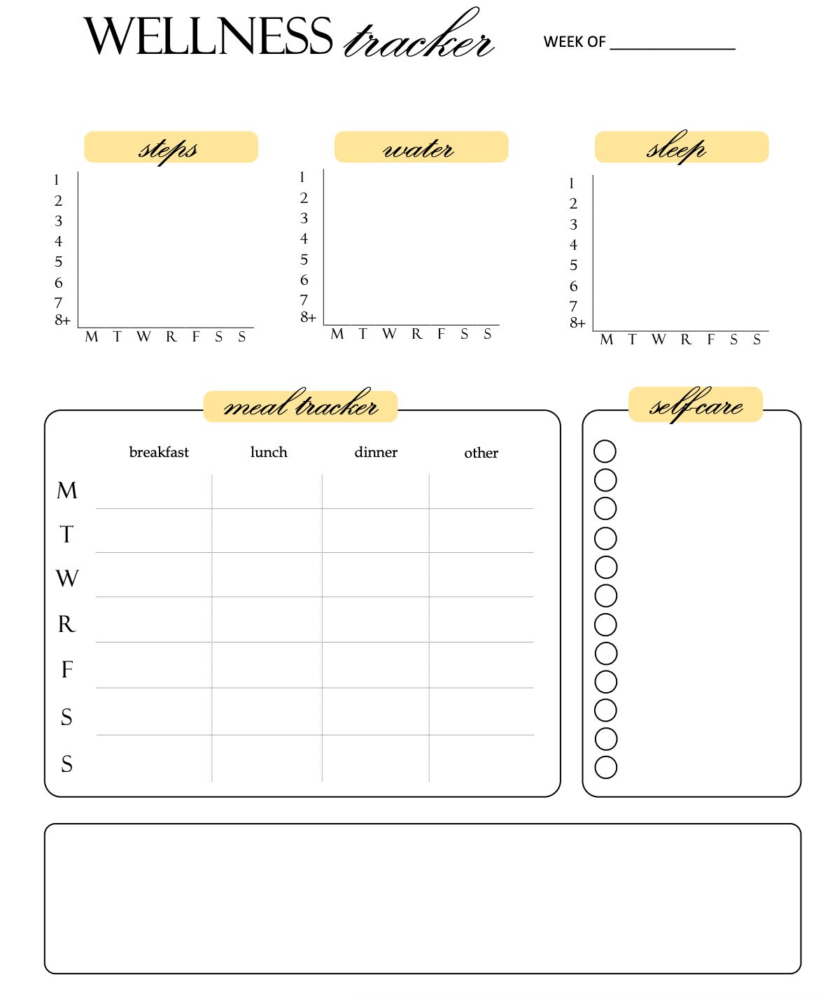 Wellness Tracker - Etsy