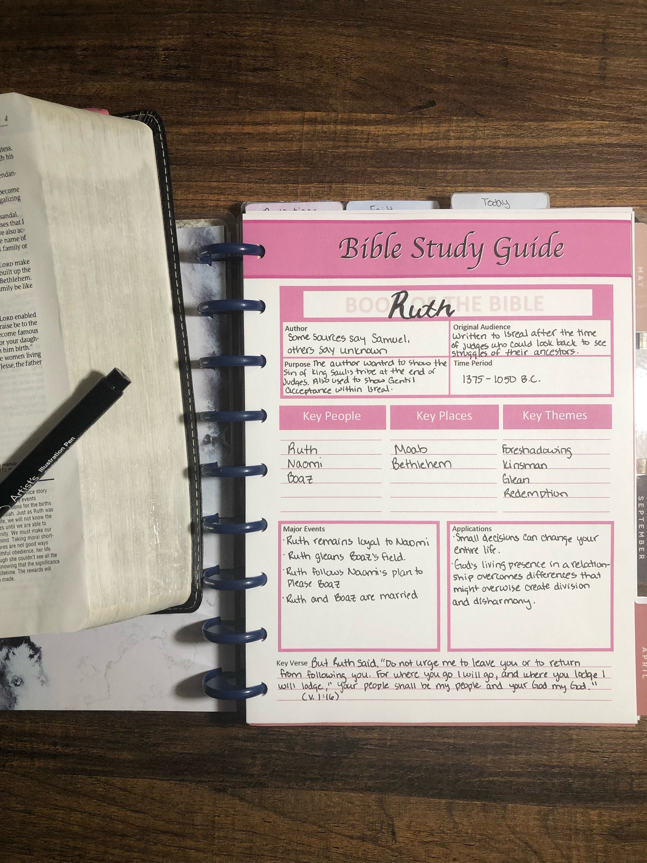Bible Book Study Planner Inserts - Etsy