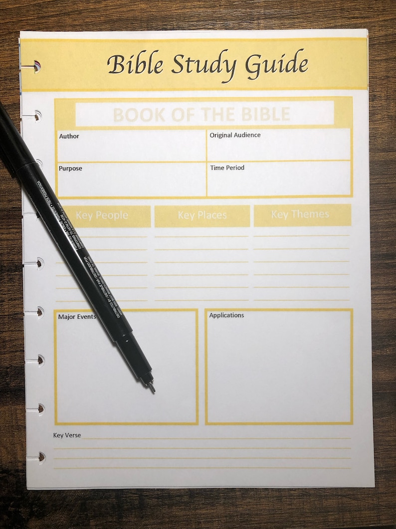 Bible Book Study Planner Inserts - Etsy