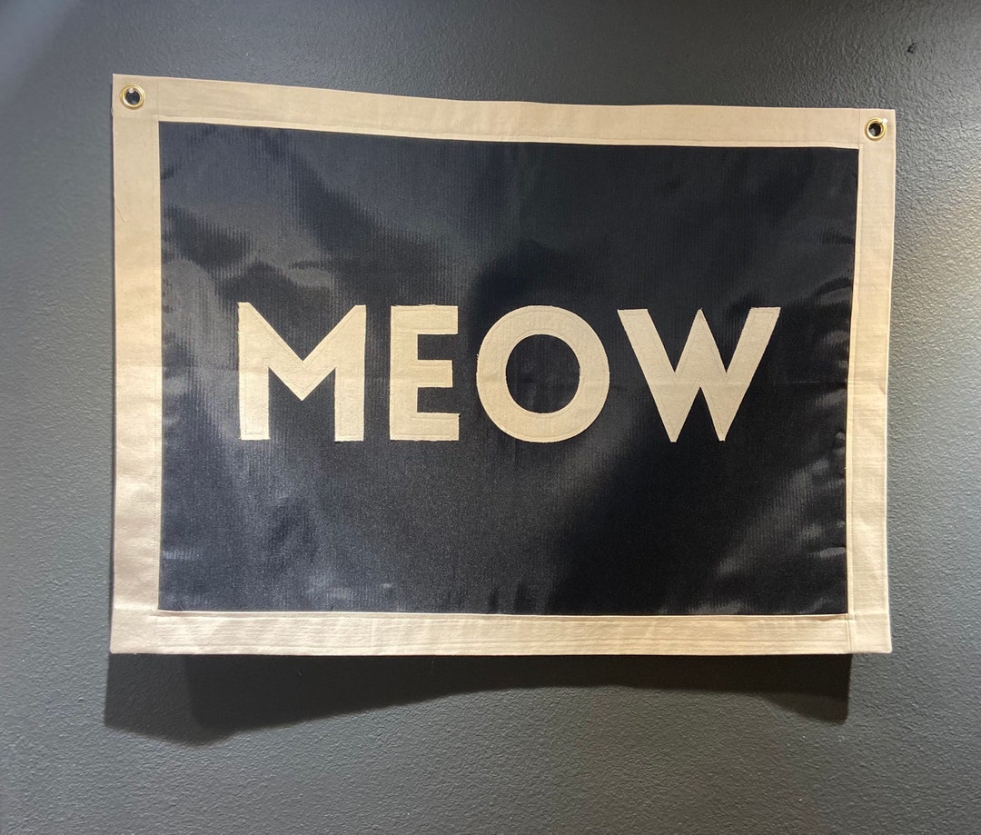 Meow Banner | Layne Street Goods - Etsy