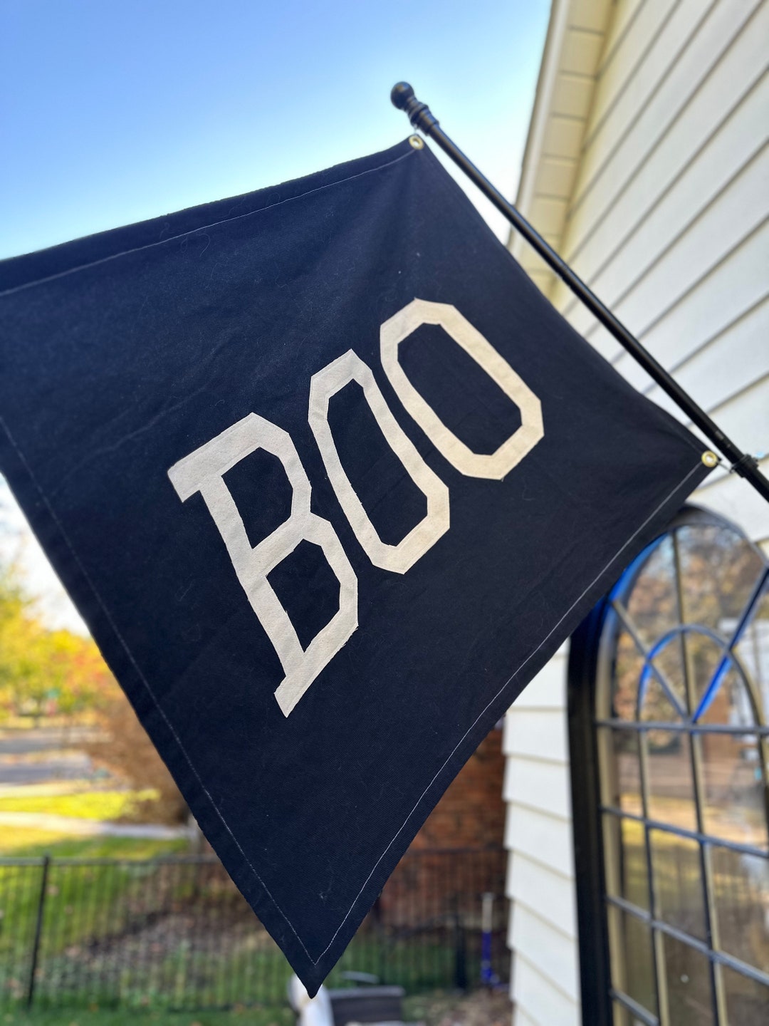 Boo - Halloween Decor - Outdoor Flag - Unique Yard Art - Etsy