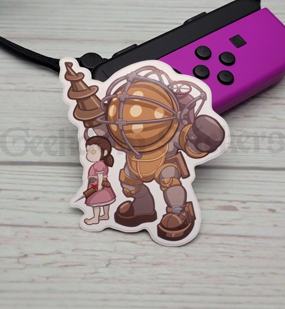 Chibi Big Daddy Video Game Sticker Laptop Decal Geeky - Etsy