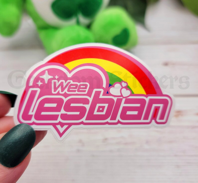 Wee Lesbian Rainbow Derry Girls Fan Sticker, Laptop Decal, Geeky ...
