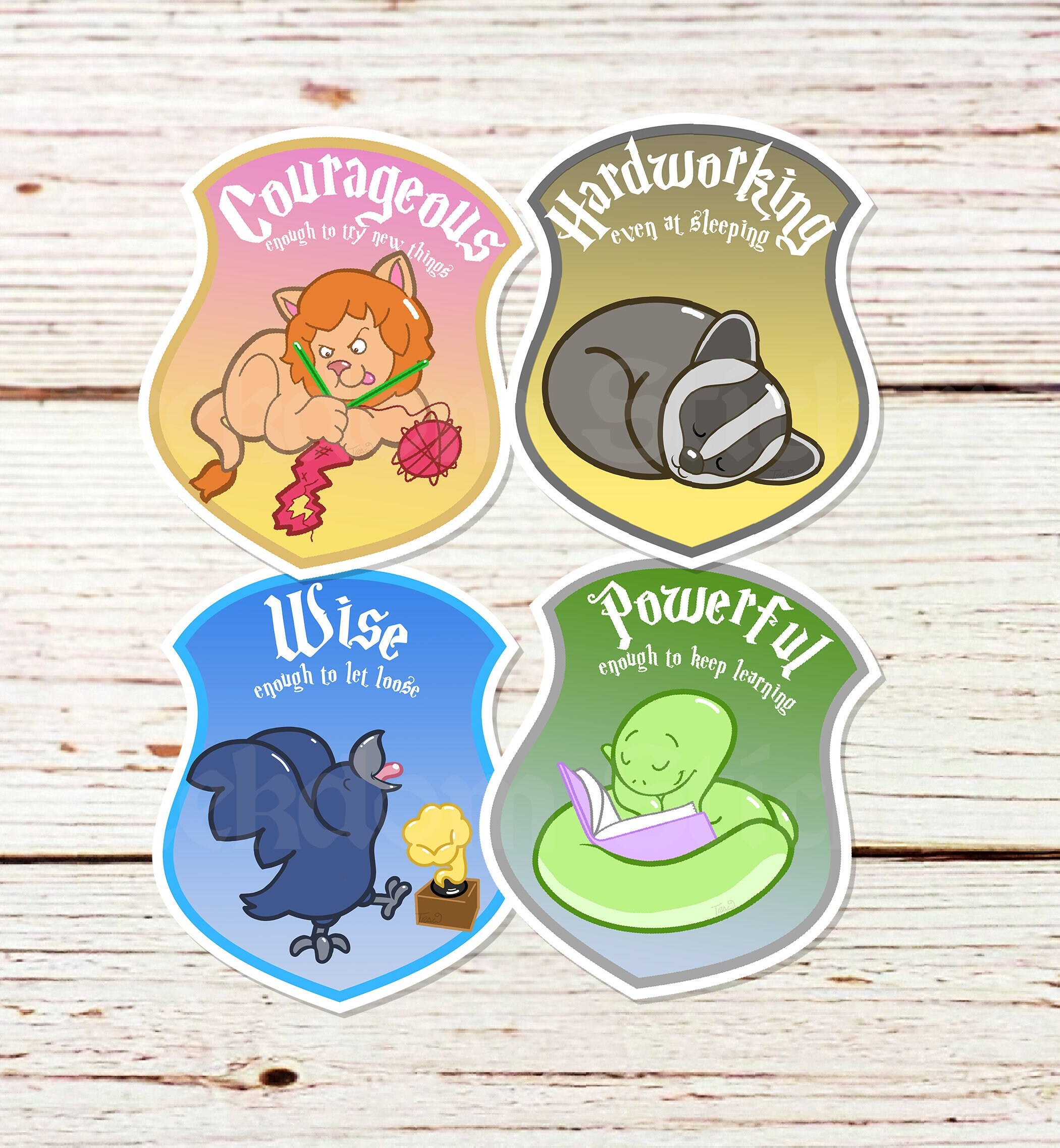 Kawaii Magic School House Sticker Pack, Laptop Decal, Geeky Sticker ...