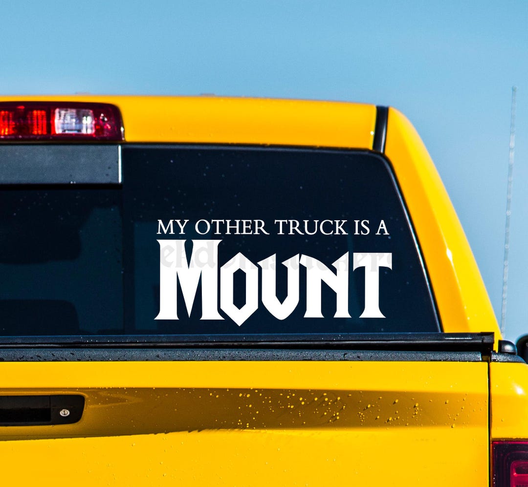 Wow Video Game Mount Truck Decal, Video Game Truck Decal, Geek Car ...