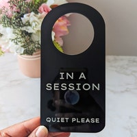 Custom Door Knob Hanger, Door Handle Sign, Office Sign, Do Not Disturb ...
