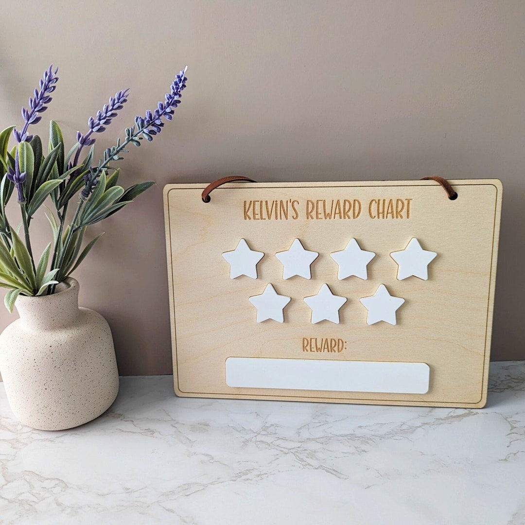 Reward Chart Custom Reward Chart Kids Reward Chart Dry Erase Reward ...