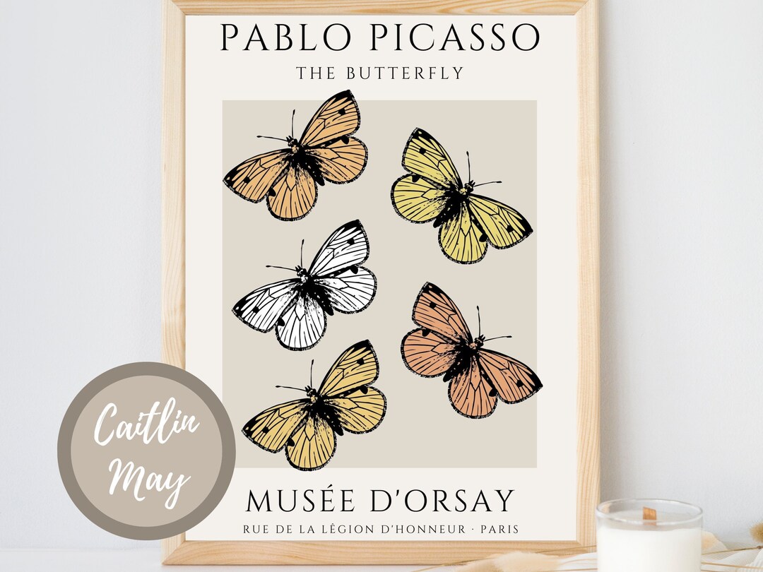 Picasso Butterfly Print, Exhibition Poster, Picasso Poster, Picasso ...