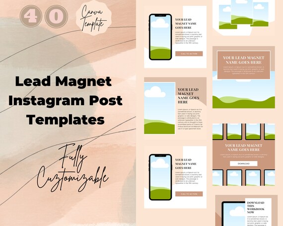 Lead Magnet Instagram Post Template Coach Branding | Etsy