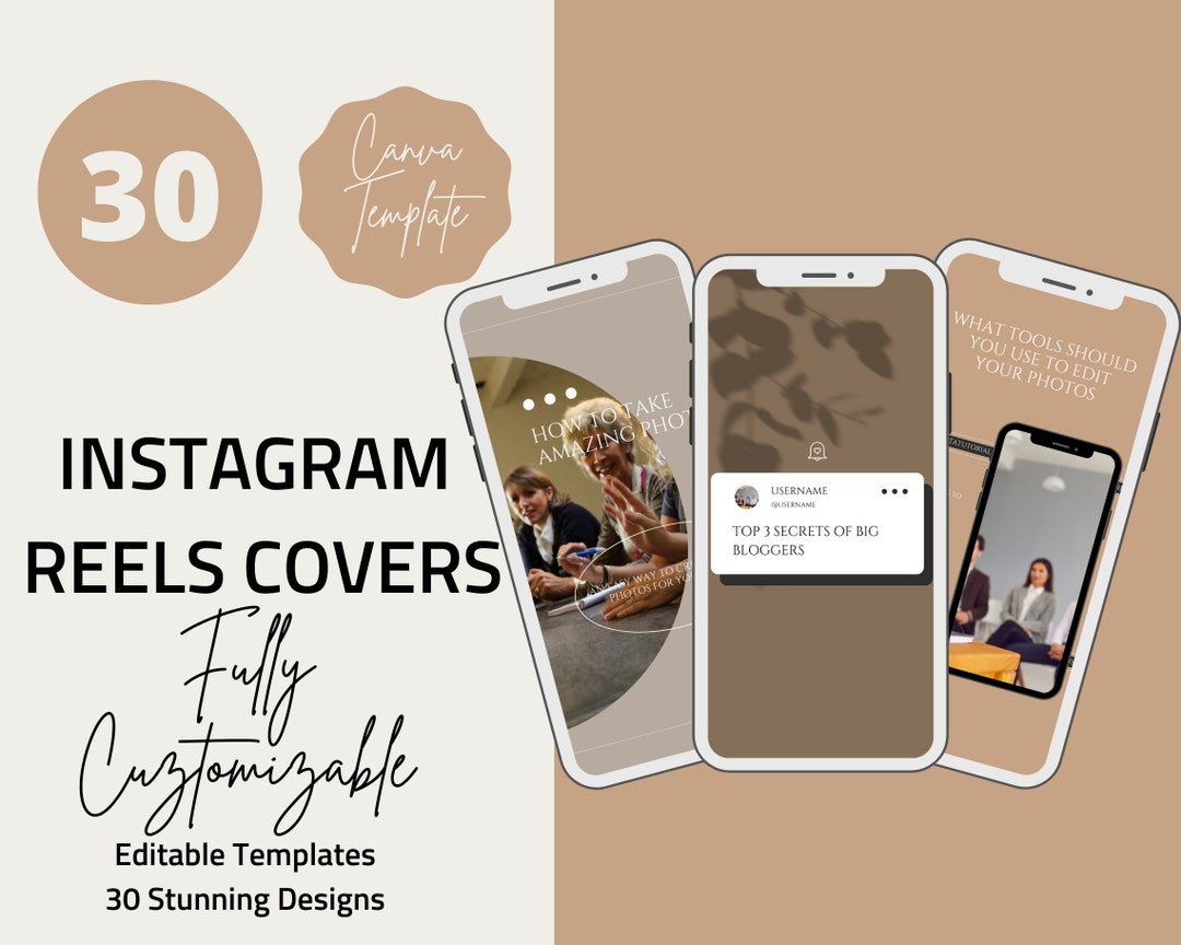 30 IG Reel Cover Template | Instagram Reels | Instagram Reel Kit | IG ...