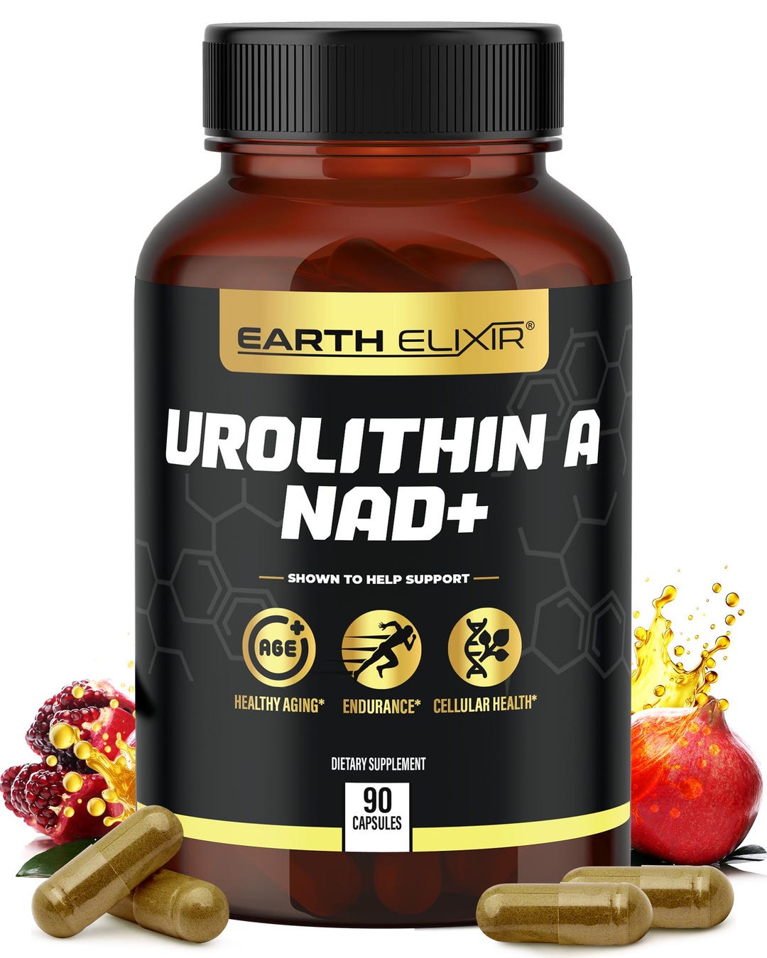 Urolithin A & NAD Supplement 90 Capsules 500mg of Urolithin A and NAD ...