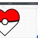 Pokémon Ball Inspired Heart – Instant Digital Download | Svg, Png, Jpg ...