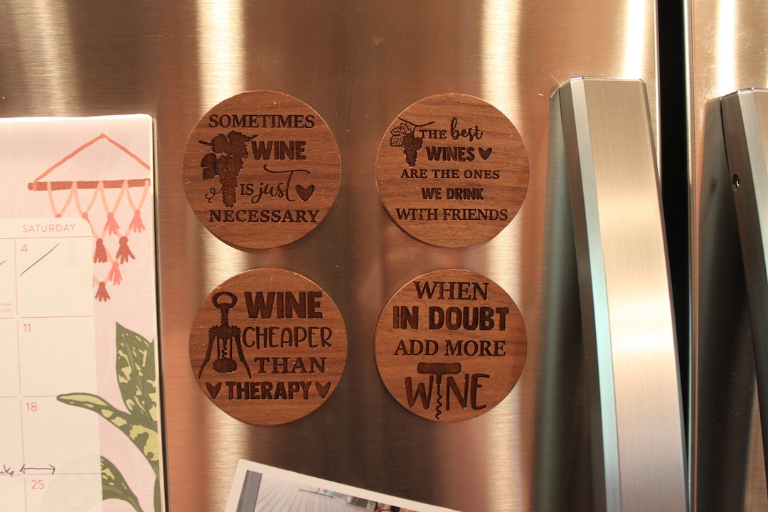 Wine Themed Refrigerator Magnets - Etsy