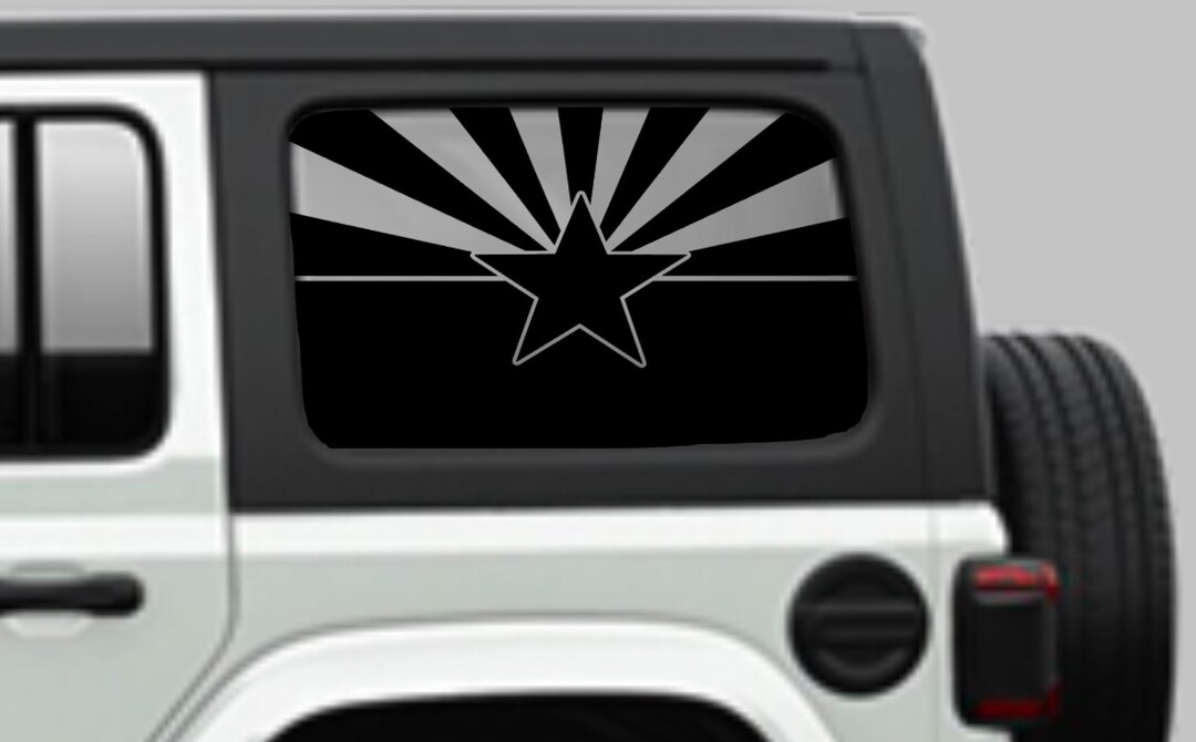 Arizona State Flag Side Window Decals That Fit Jeep Wrangler 2dr or 4dr ...