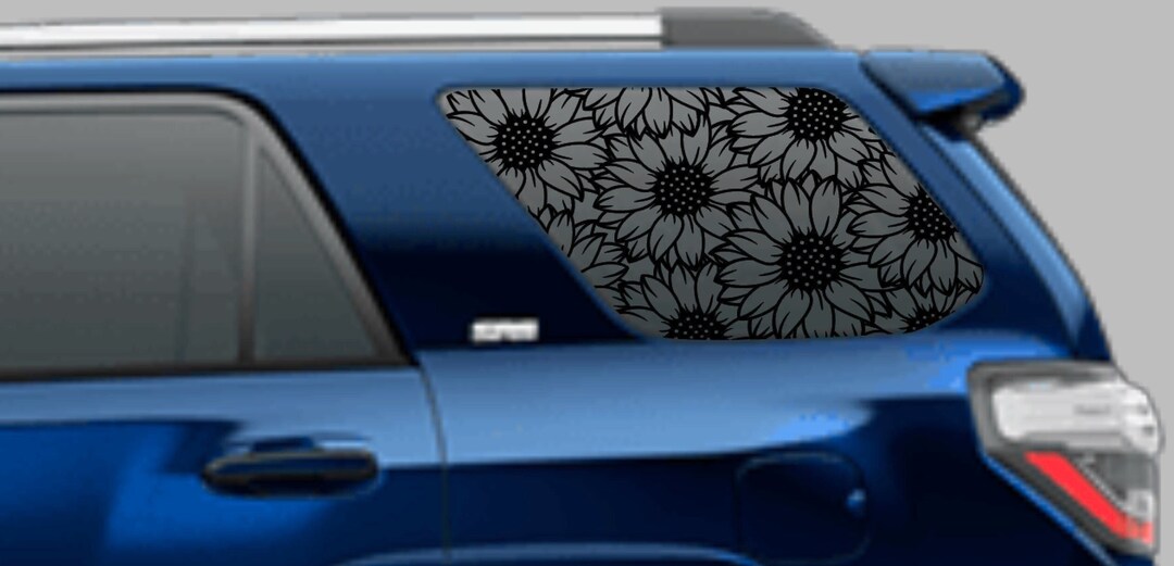 4runner Side Window Decals. Sunflower Design. Available for 1st, 2nd ...
