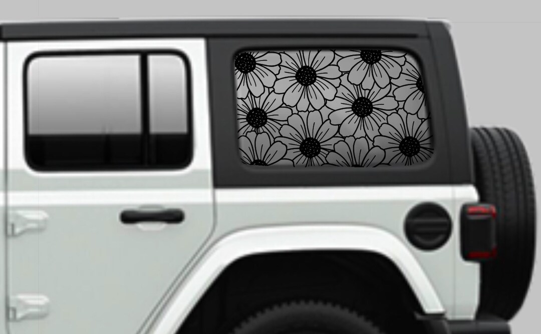 Daisy Flower Side Window Decals That Fit a Jeep Wrangler 2dr or 4dr. - Etsy