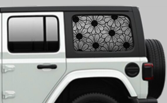 Daisy Flower Side Window Decals That Fit a Jeep Wrangler 2dr - Etsy