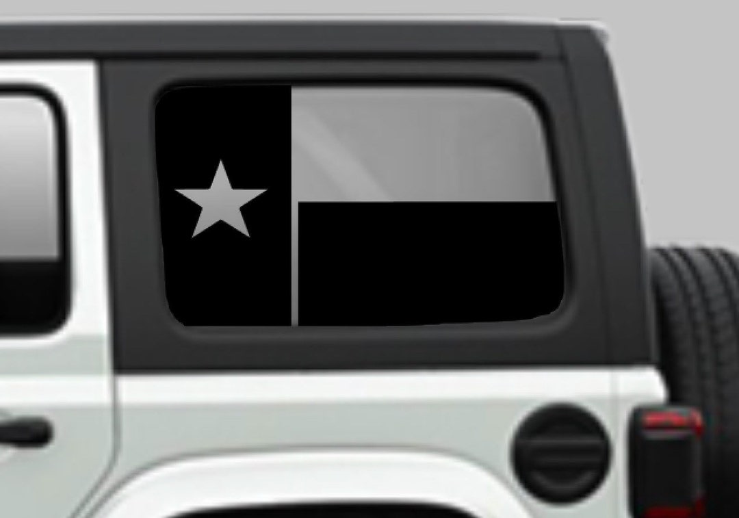 Texas State Flag Side Window Decals That Fit Jeep Wrangler 2dr or 4dr ...