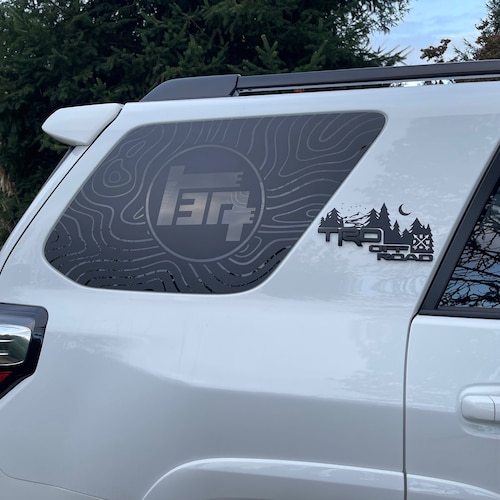 4runner Side Window Decals american Flag With Topographic Map - Etsy