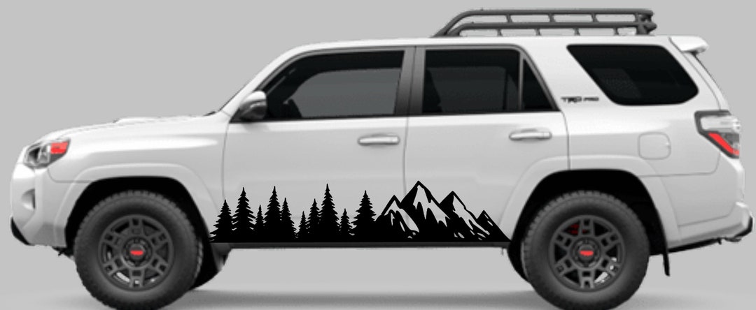 4runner Side Body Decals. Mountains and Trees With or Without Bigfoot ...
