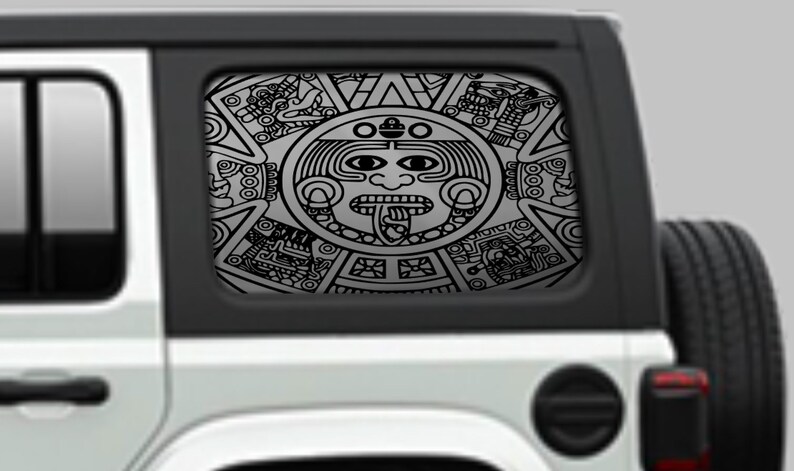 Mayan/aztec Calendar Side Window Decals That Fit Jeep - Etsy