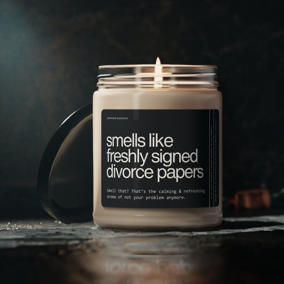 Smells Like Divorce Papers, Divorce Gift, Divorce Candle, End of ...